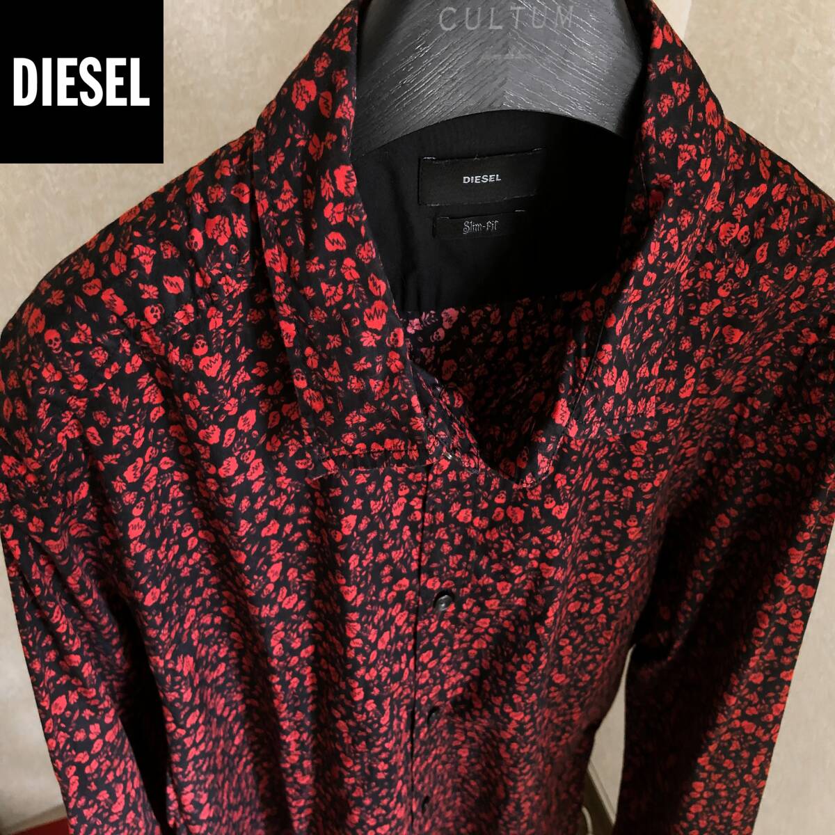 サイズXL~2XL かっこいい DIESEL ディーゼル 総柄 slim fit S/S ロングスリーブシャツ レッド系 即納 55dsl y2k 1132(長袖シャツ)｜売買された ...