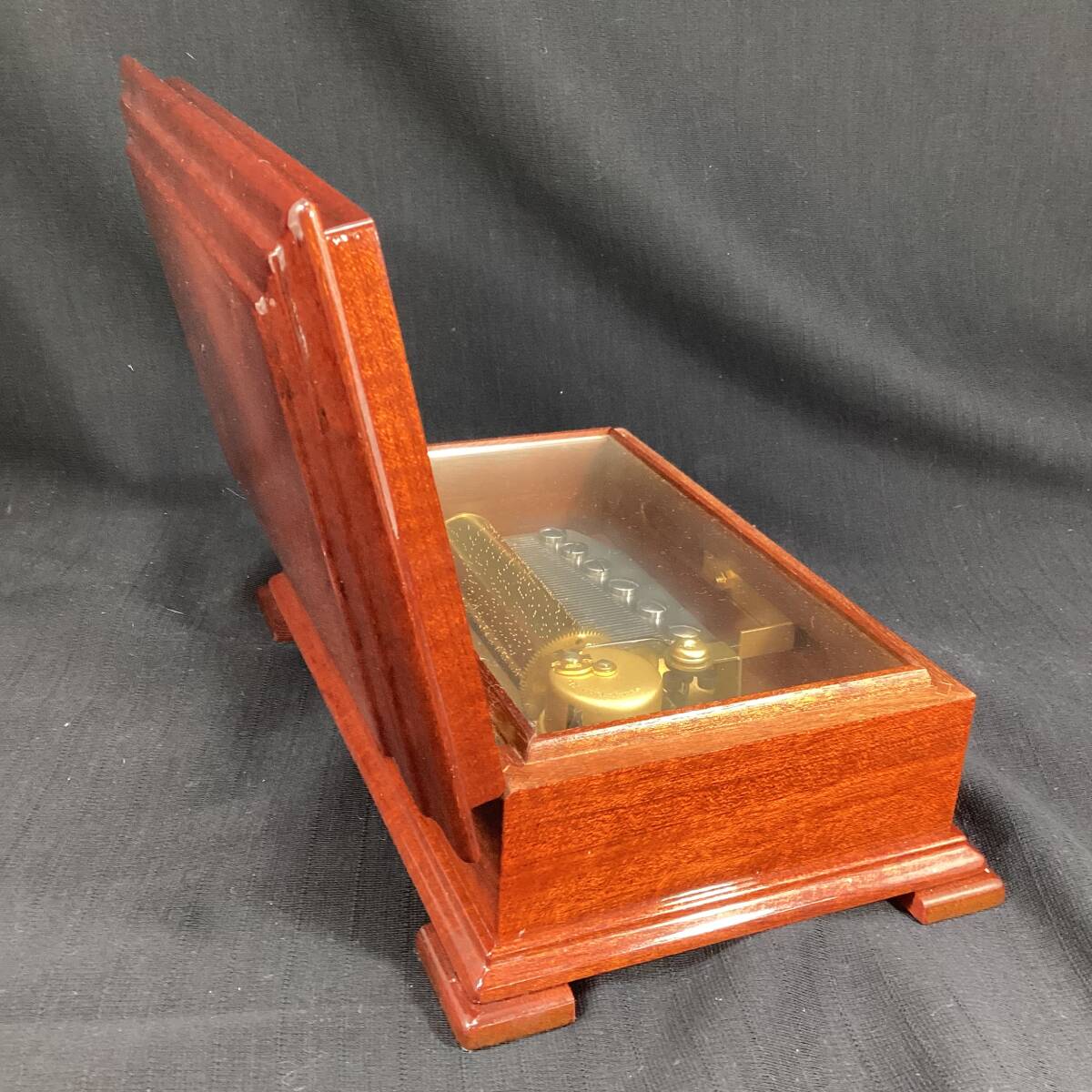 三協精機 大型オルゴール マホガニー DX102-0003AA 約25cm×15cm 三協精機 大型オルゴール マホガニー DX102-0003AA 約25cm×15cm