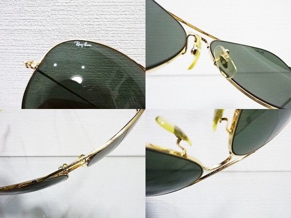 廃盤 良品 B&L 62mm メタル2 レイバン USA アビエーター ラージ 廃盤 良品 B&L 62mm メタル2 レイバン USA アビエーター ラージ