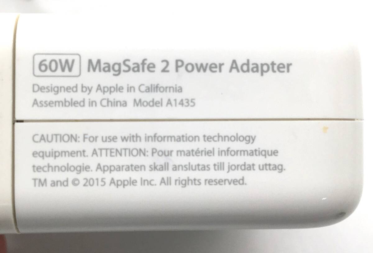 Yahoo!オークション - 【純正】Apple A1435 MagSafe 2 Power Adapter ...