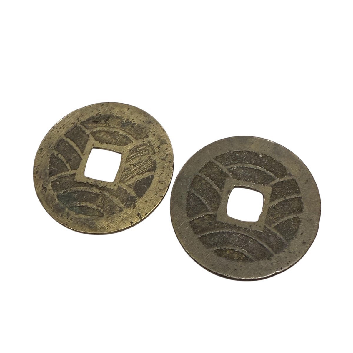 Yahoo!オークション - 古銭 寛永通宝 2枚 重量9.88g 中古