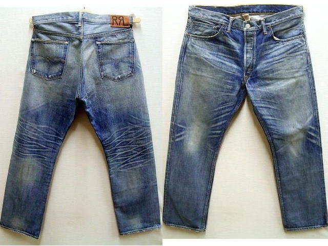 Yahoo!オークション - 即決[W36L30]美品 RRL USA製 LOW STRAIGHT ロー...