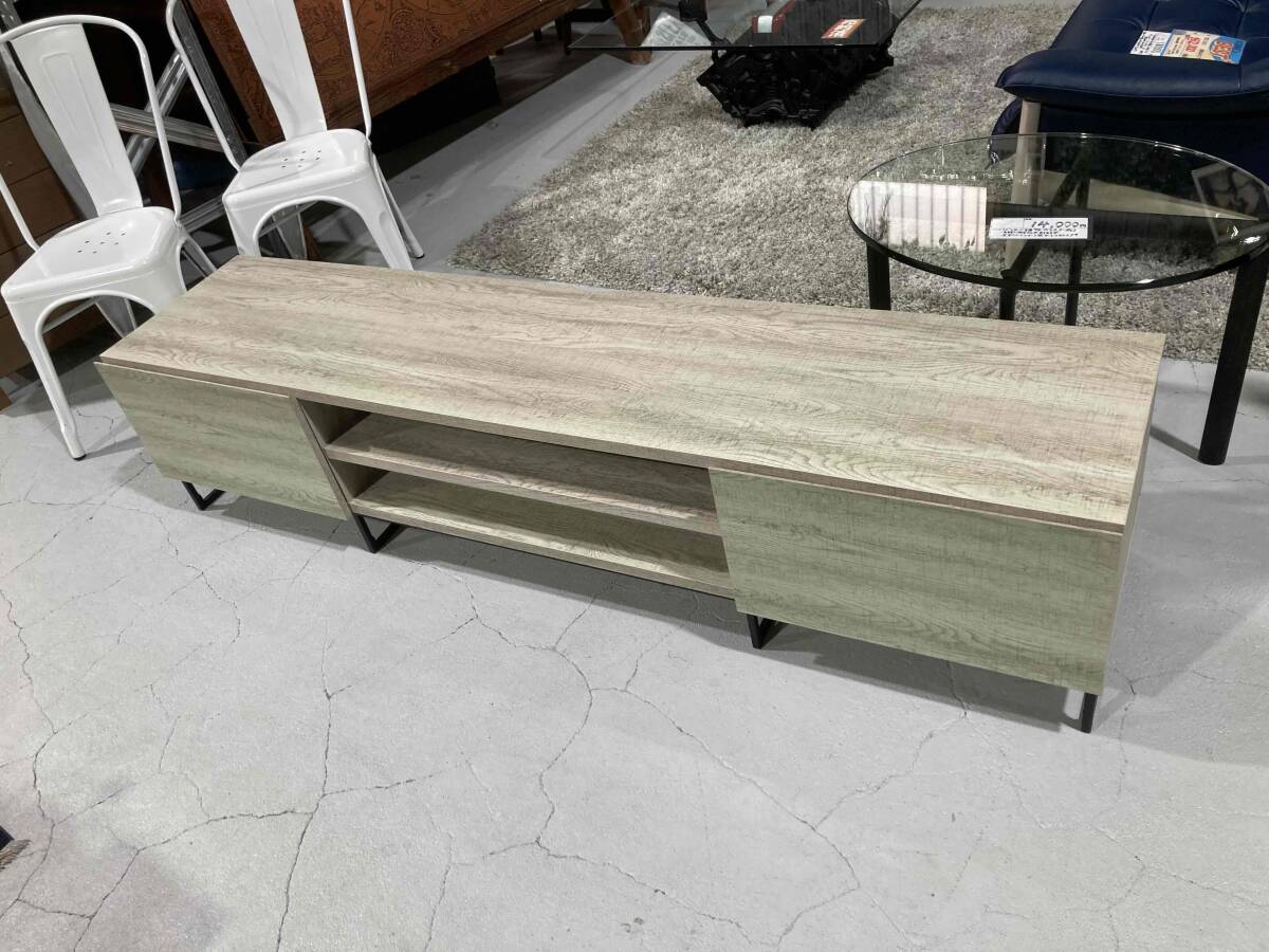 Yahoo!オークション - LOWYA TVボード テレビ台 無垢材風 グレーオー...