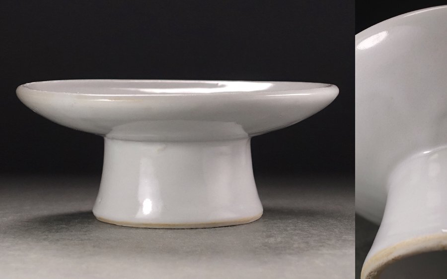 ∇花∇朝鮮古陶磁 李朝白磁台皿 直径14cm 清らかな祭器(李朝 ∇花∇朝鮮古陶磁 李朝白磁台皿 直径14cm 清らかな祭器(李朝