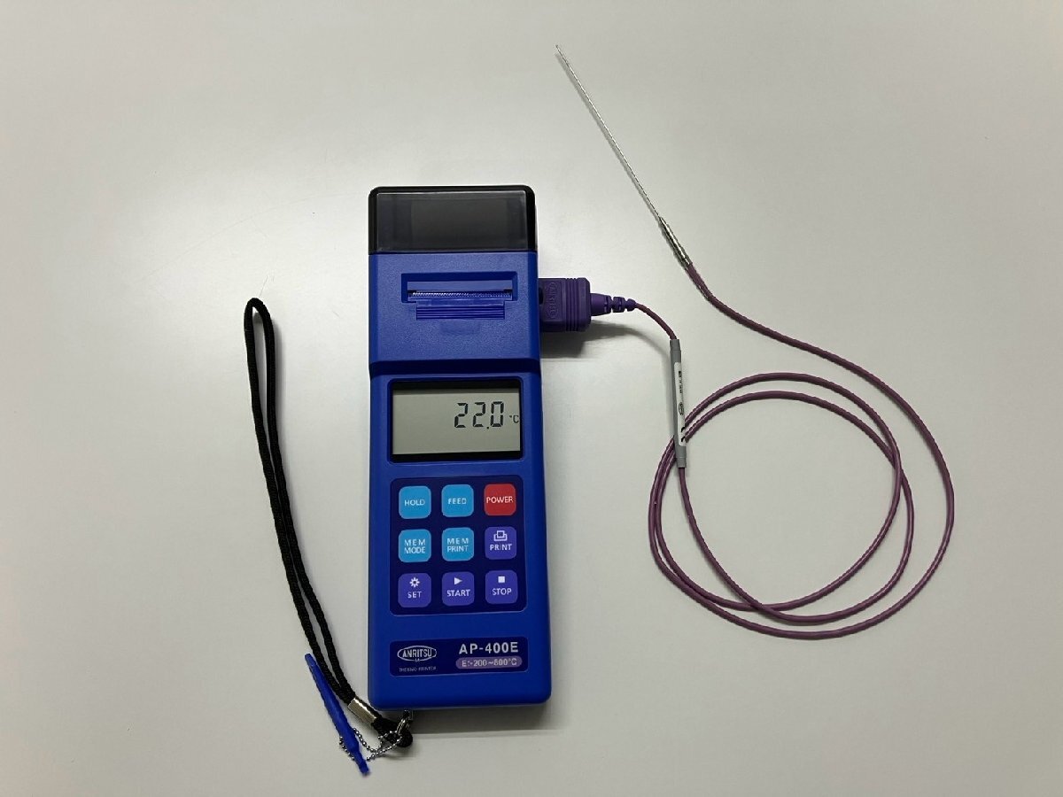 3767 安立計器 ハンディタイププリンタ付温度計測器 プリンタ用紙 センサ 取説付 型番：AP-400E/BS-91E-010-TS1-ASP(周辺機器)｜売買されたオークション情報 ...