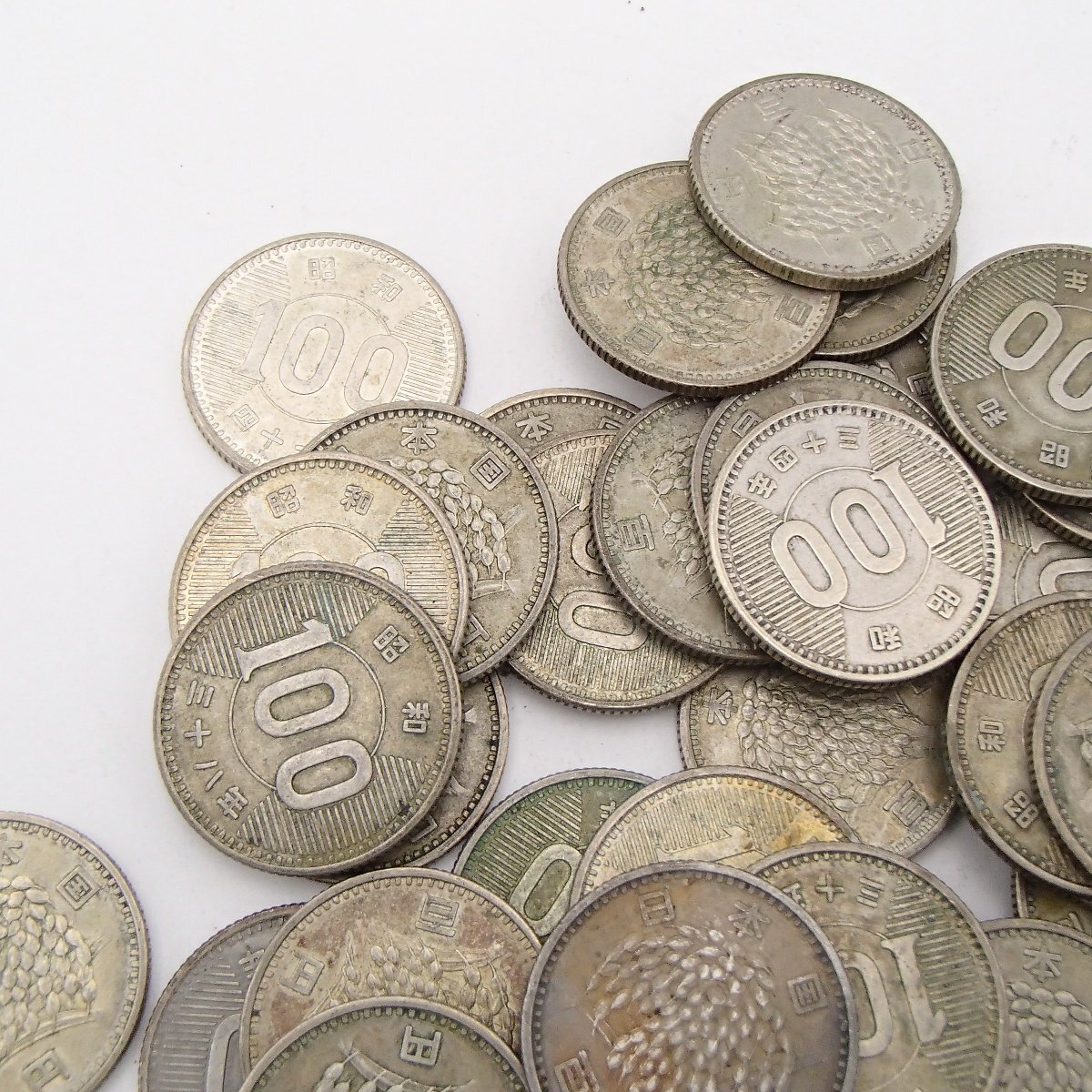 Yahoo!オークション - 稲穂100円銀貨 古銭 100円記念硬貨 稲穂 /約477...