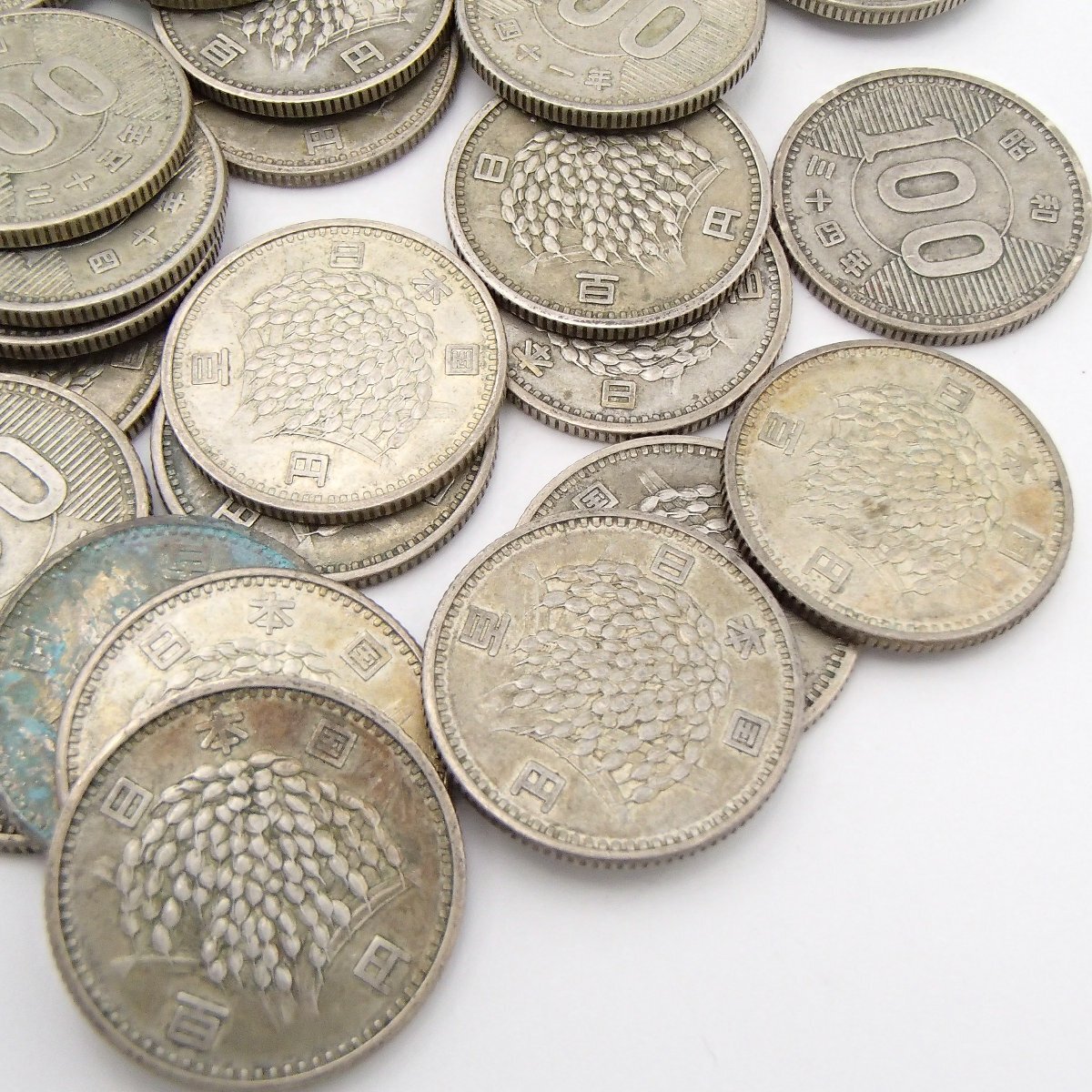 Yahoo!オークション - 稲穂100円銀貨 古銭 100円記念硬貨 稲穂 /約477...