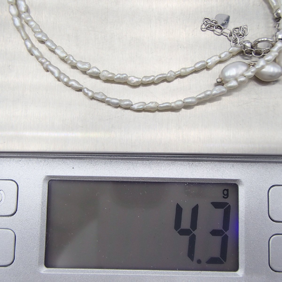 ☆パール ネックレス ケシパール / K14WG トップ約4.5㎜ 約4.3g ☆パール ネックレス ケシパール / K14WG トップ約4.5㎜ 約4.3g