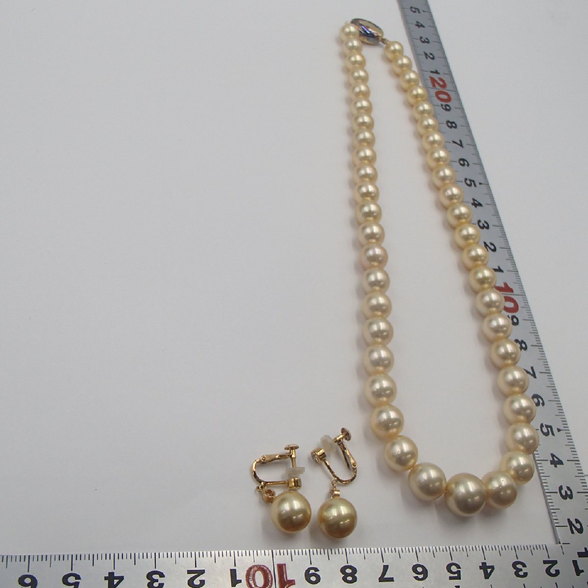 パール ネックレス イヤリング/ silver 約55.1g /K18 750 約5.9g / 丸玉11.9㎜/ 真珠 アクセサリー 箱 鑑別書 YN(その他)｜売買されたオークション情報 ...