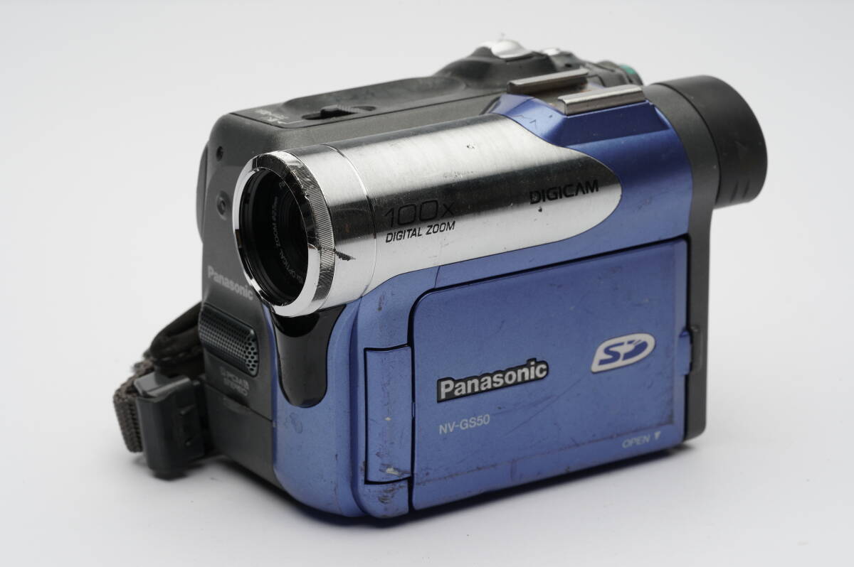 Yahoo!オークション - Panasonic NV-GS50 ブルー miniDV SD ビデオカメ...
