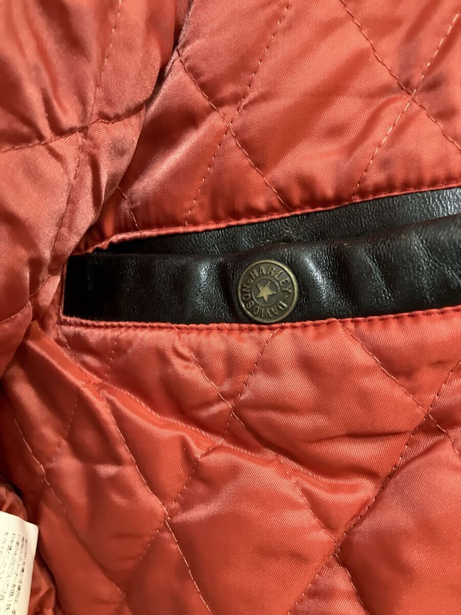 Harley-Davidson vintage スタジャン 羊革 赤黒レザー レザー Harley-Davidson vintage スタジャン 羊革 赤黒レザー レザー