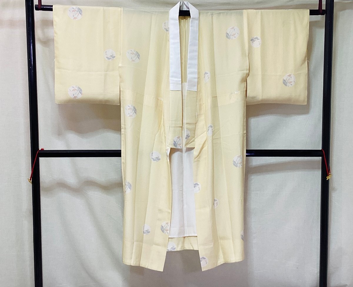 Yahoo!オークション - 中古品 正絹 長襦袢 友禅加工 バチ衿 半衿付き ...