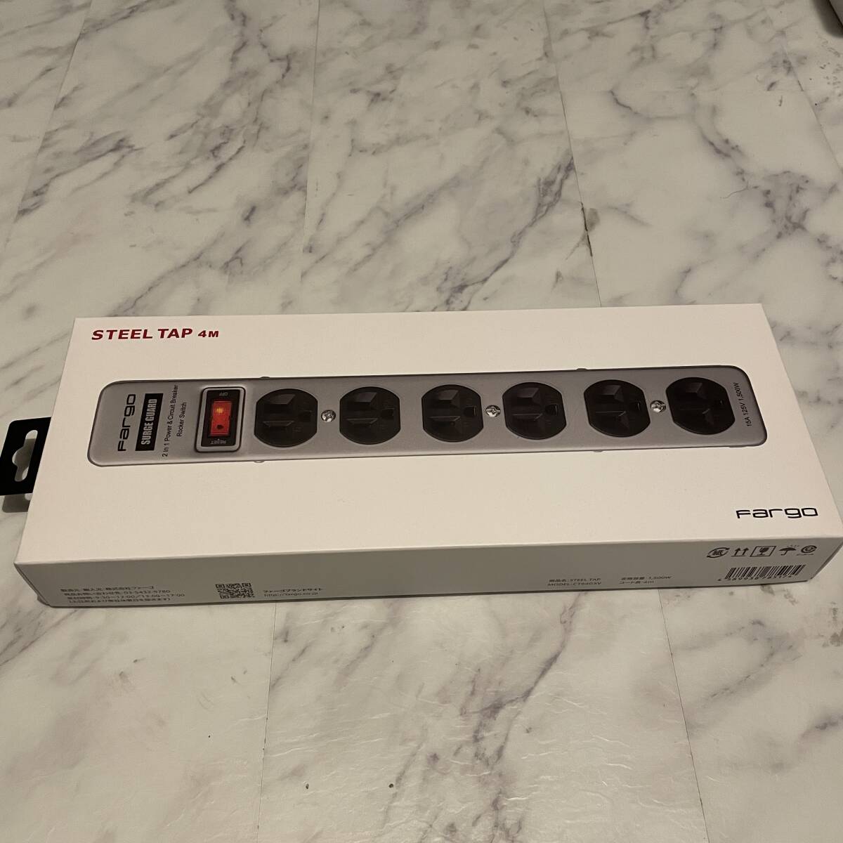 Yahoo!オークション - 【新品未使用】fargo STEEL TAP / 4M 6口 電源タ...