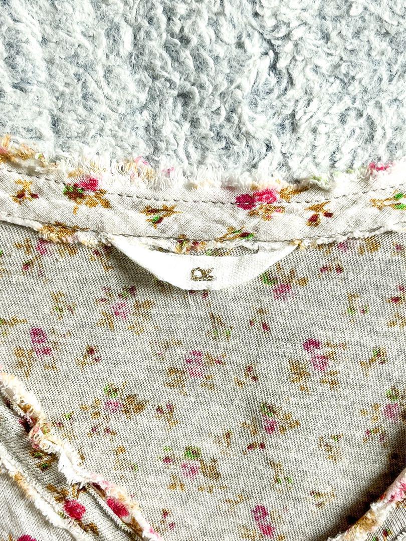 Yahoo!オークション - 【45R】45rpm 綿100% 小花柄 ガーゼ カットソー...