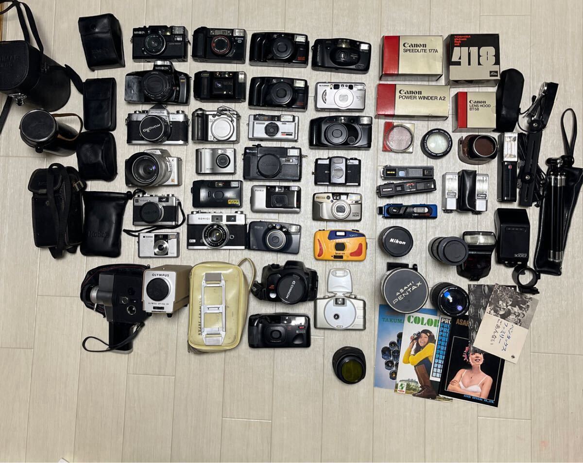 フィルムカメラ 大量 まとめ売り MINOLTA Canon OLYMPUS PENTAX RICOH FUJIFILM YASHICA カメラ レンズ 等 セット(フィルムカメラ)｜売買され ...