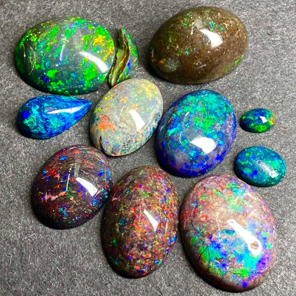 Yahoo!オークション - 1円〜 遊色効果 〔天然オパールおまとめ51.5ct〕...