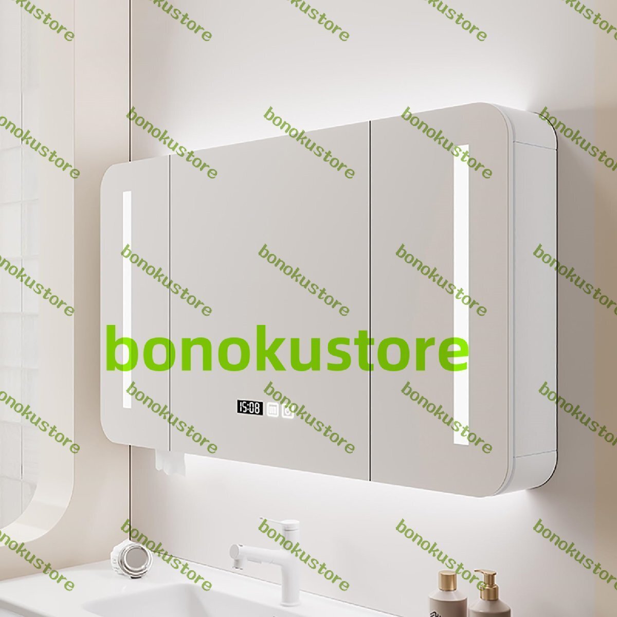 Yahoo!オークション - ミラーキャビネット おしゃれ バスルーム防水キ...