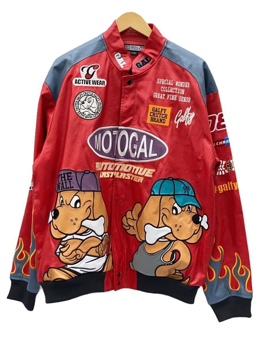 Yahoo!オークション - GALFY レザージャケット・ブルゾン/LL/フェイク...