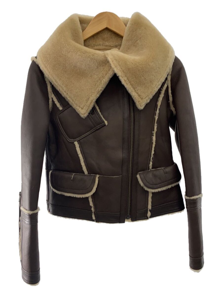 Yahoo!オークション - Haruf レザージャケット・ブルゾン/L/ウール/BRW...