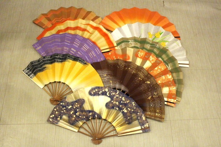 Yahoo!オークション - n-6513 扇子 10点 舞扇 京扇子