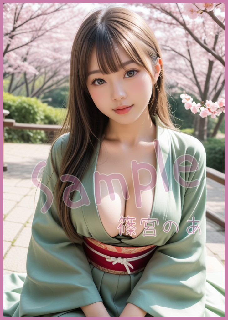 Yahoo!オークション - 篠宮のあ 高画質 一点物 AI 美女 A4 アート ポス...