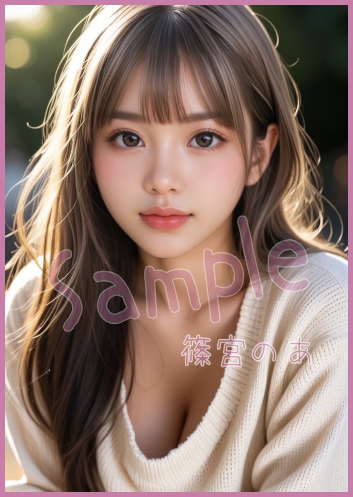 Yahoo!オークション - 篠宮のあ 高画質 一点物 AI 美女 A4 アート ポス...