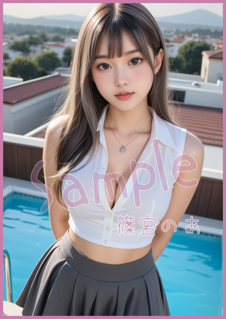 Yahoo!オークション - 篠宮のあ 高画質 一点物 AI 美女 A4 アート ポス...