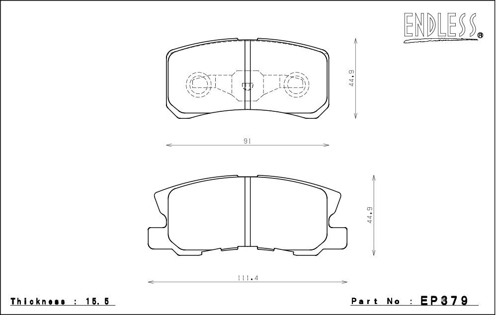 Yahoo!オークション - エンドレス MX72 ブレーキパッド 前後セット MX7...