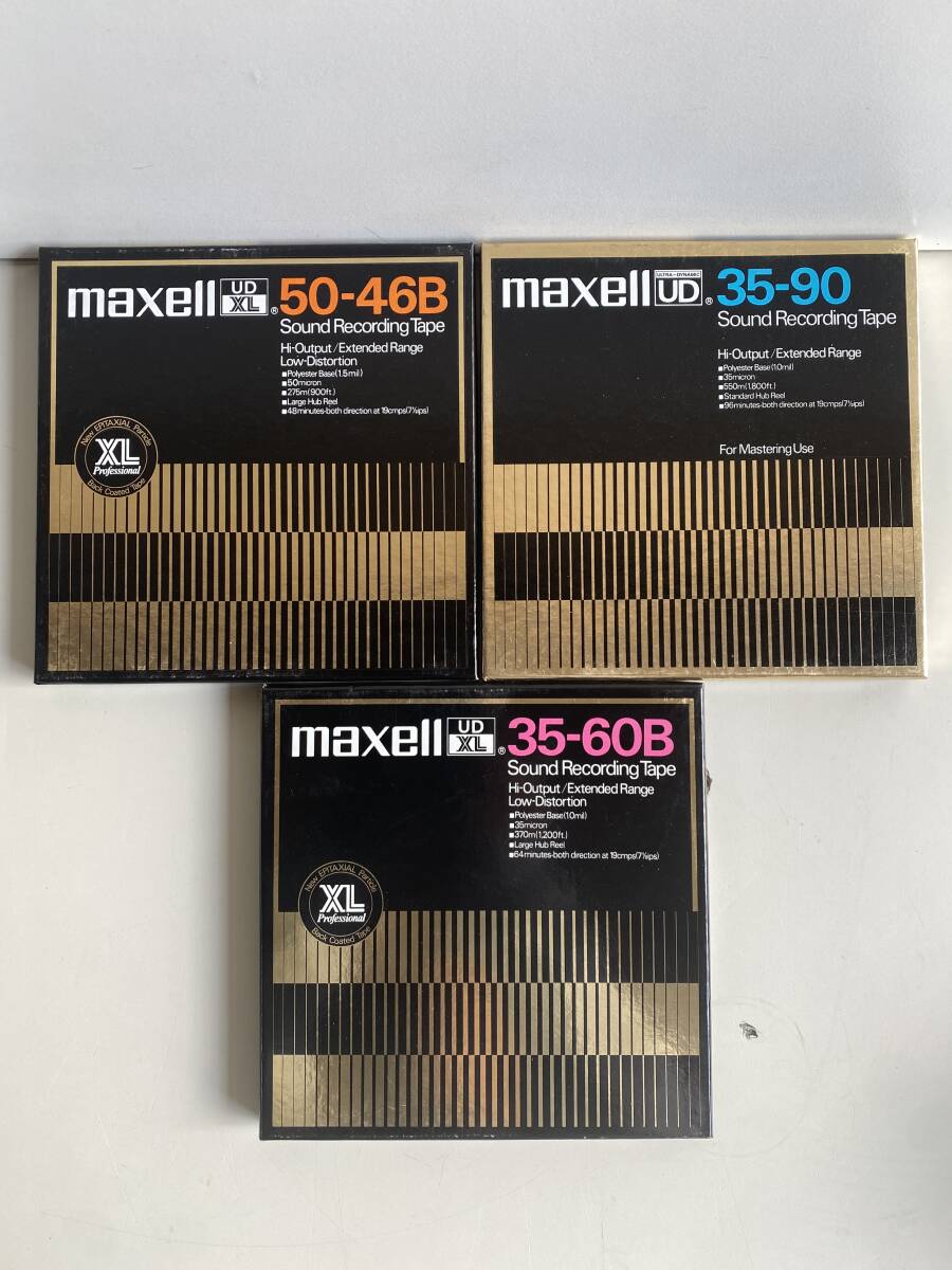 Yahoo!オークション - ④t142 オープンリールテープ maxell 50-46B/35-...