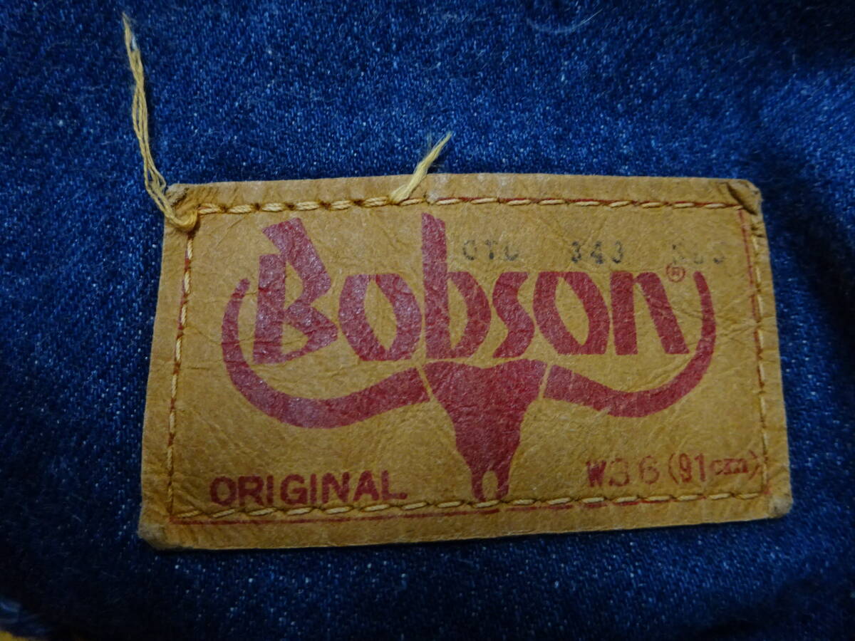 Yahoo!オークション - く-41 BOBSON デニムオーバーオール サイズ36イ...
