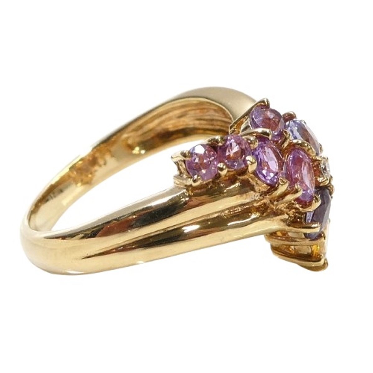 Yahoo!オークション - 【K18】サファイア 0.84ct & ダイヤモンド リン...