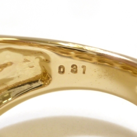 Yahoo!オークション - 【K18】豪華 ダイヤ0.31ct ハートデザイン リン...