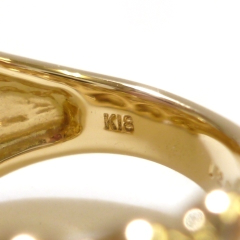 Yahoo!オークション - 【K18】豪華 ダイヤ0.31ct ハートデザイン リン...