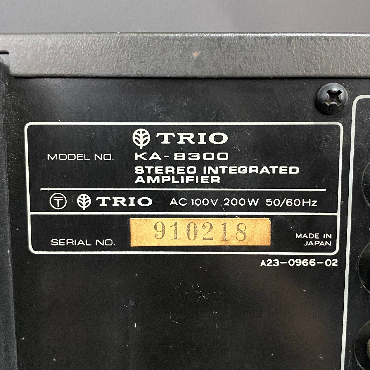 Yahoo!オークション - 【 J 】6270 TRIO KA-8300 プリメインアンプ ト...