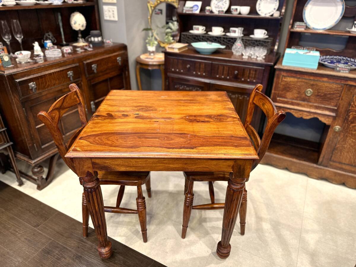 Yahoo!オークション - 5D06 ヴィンテージ 2人掛けダイニングセット カ...