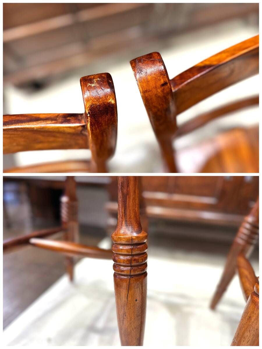 Yahoo!オークション - 5D06 ヴィンテージ 2人掛けダイニングセット カ...