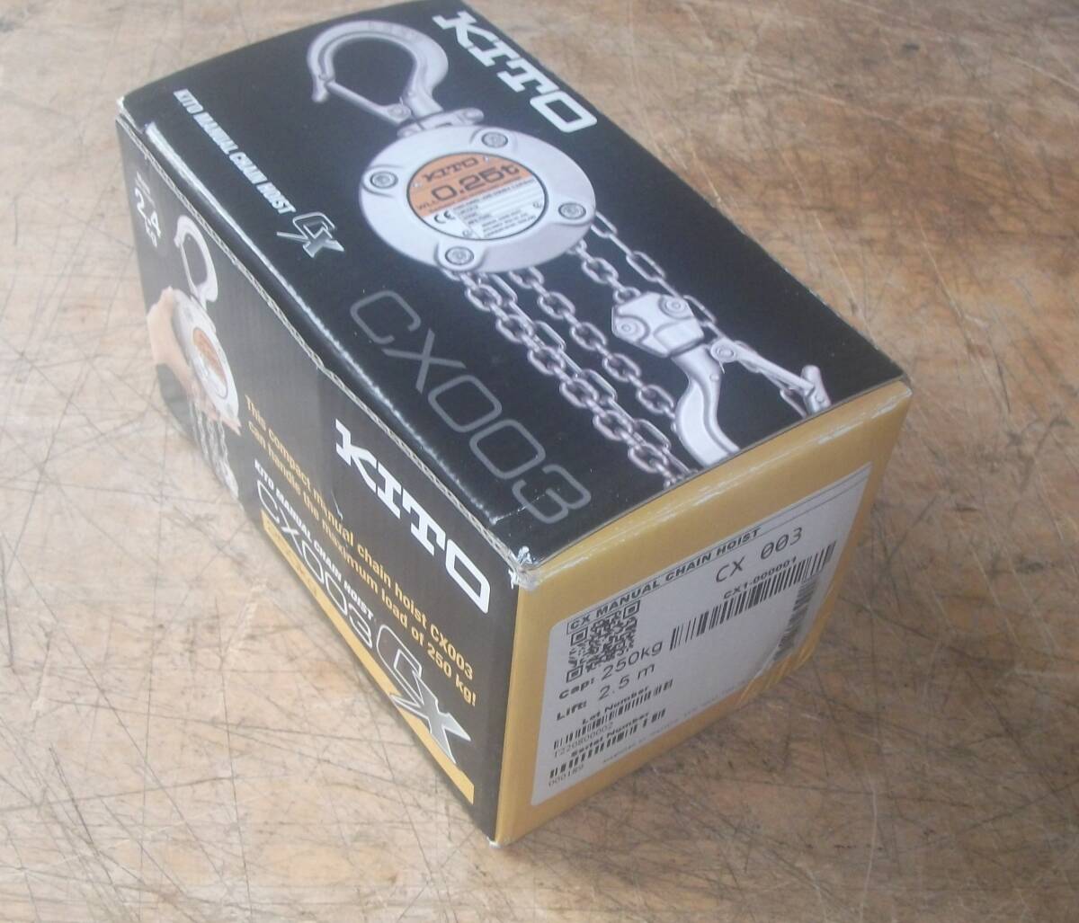 Yahoo!オークション - KITO チェーンブロック 0.25t CX003 工具 未使用...