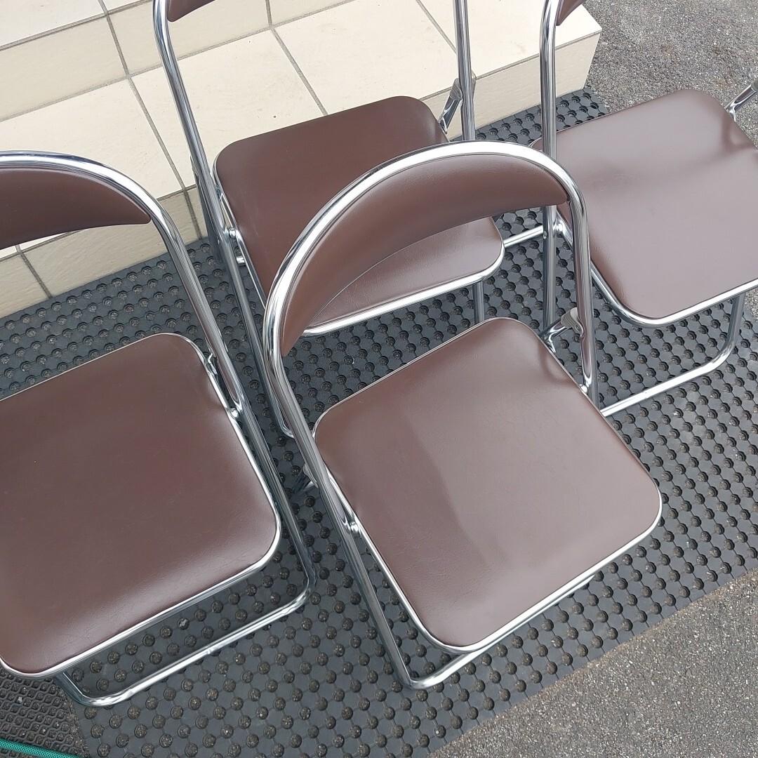 Yahoo!オークション - パイプ椅子 折り畳み椅子 コクヨ パイプ椅子 4脚...