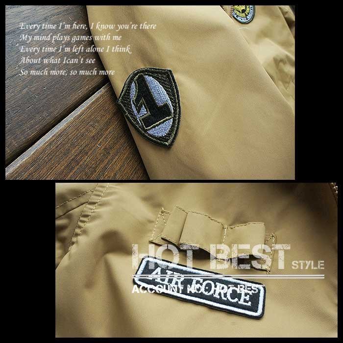 Yahoo!オークション - 485 L→M程度 新品 春夏 Air Force MA-1ワッペン...