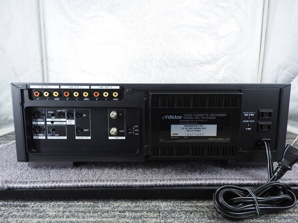 Victor ビクター 上位機種 S-VHS ビデオデッキ HR-S10000 レコーダー 高画質 CLIAZシリーズ 最高機種 リモ付 ジャンク品 NR3875(S-VHSビデオデッキ ...