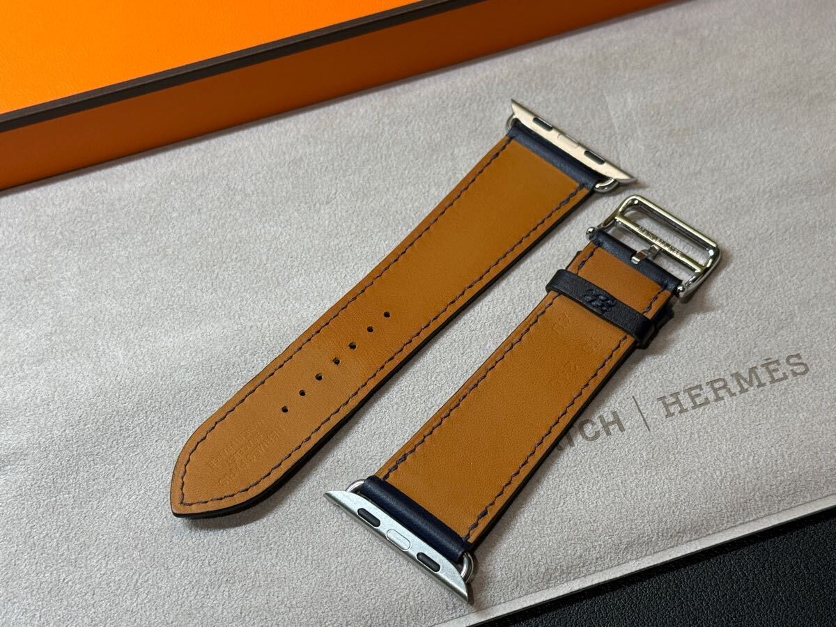 即決 Apple Watch HERMES ヴォー スウィフト ネイビー シンプルトゥール 46mm 45mm 44mm レザーバンド 622｜Yahoo!フリマ（旧PayPayフリマ）