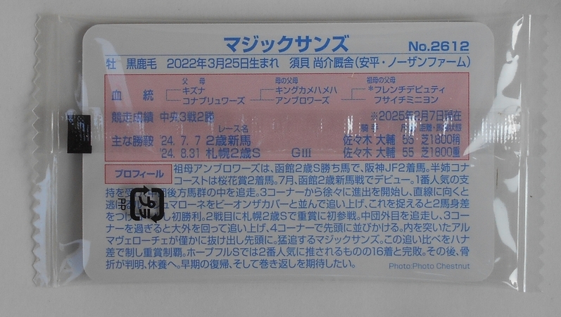 Yahoo!オークション - まねき馬カード No．2612 マジックサンズ...