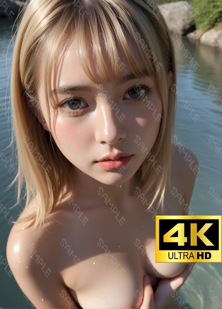 Yahoo!オークション - 【1点物】金髪 ギャル ヌード 美女 可愛い A4 ポ...