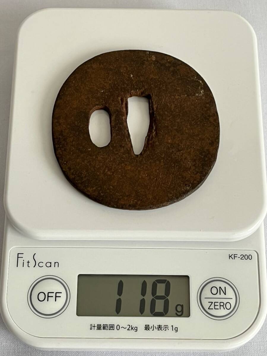 Yahoo!オークション - 館105p 刀顎 刀装具 鉄地 2点まとめて 99g/118g...