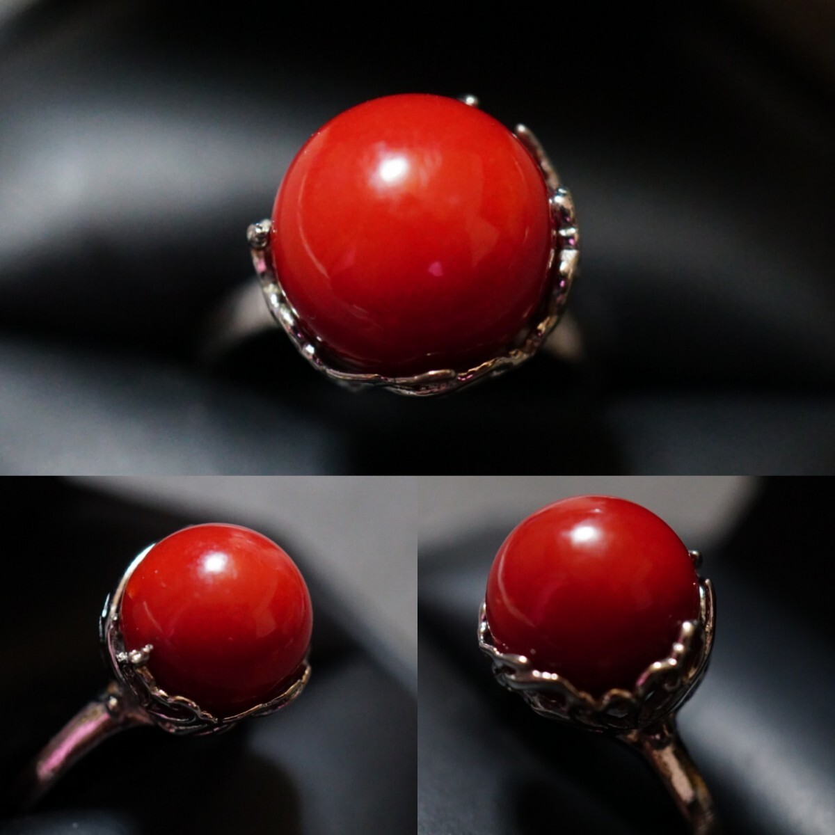 Yahoo!オークション - x97 大玉 赤珊瑚 丸玉 約11.6㎜ 天然珊瑚 コーラ...