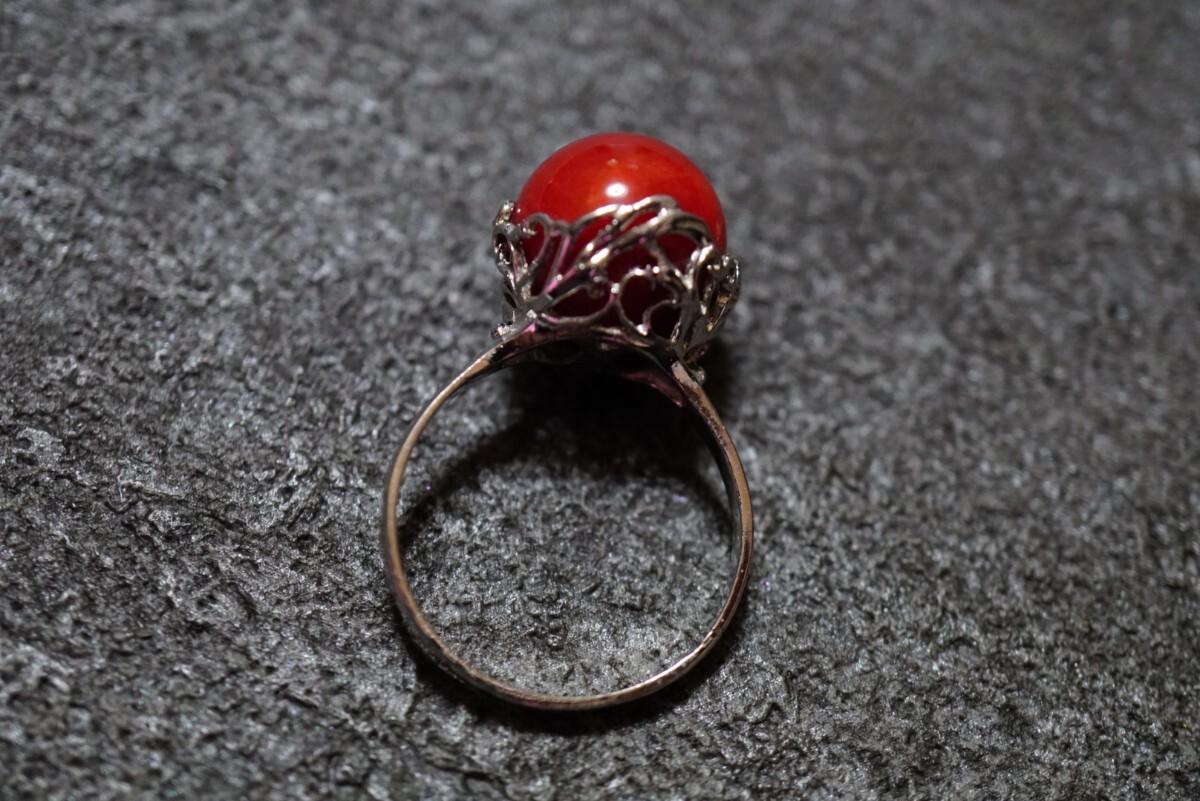 Yahoo!オークション - x97 大玉 赤珊瑚 丸玉 約11.6㎜ 天然珊瑚 コーラ...