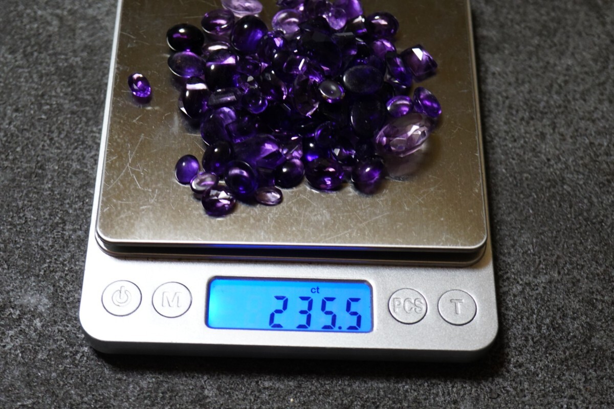 Yahoo!オークション - x27 天然アメジスト ルース 235.5ct 47.1g 外し...