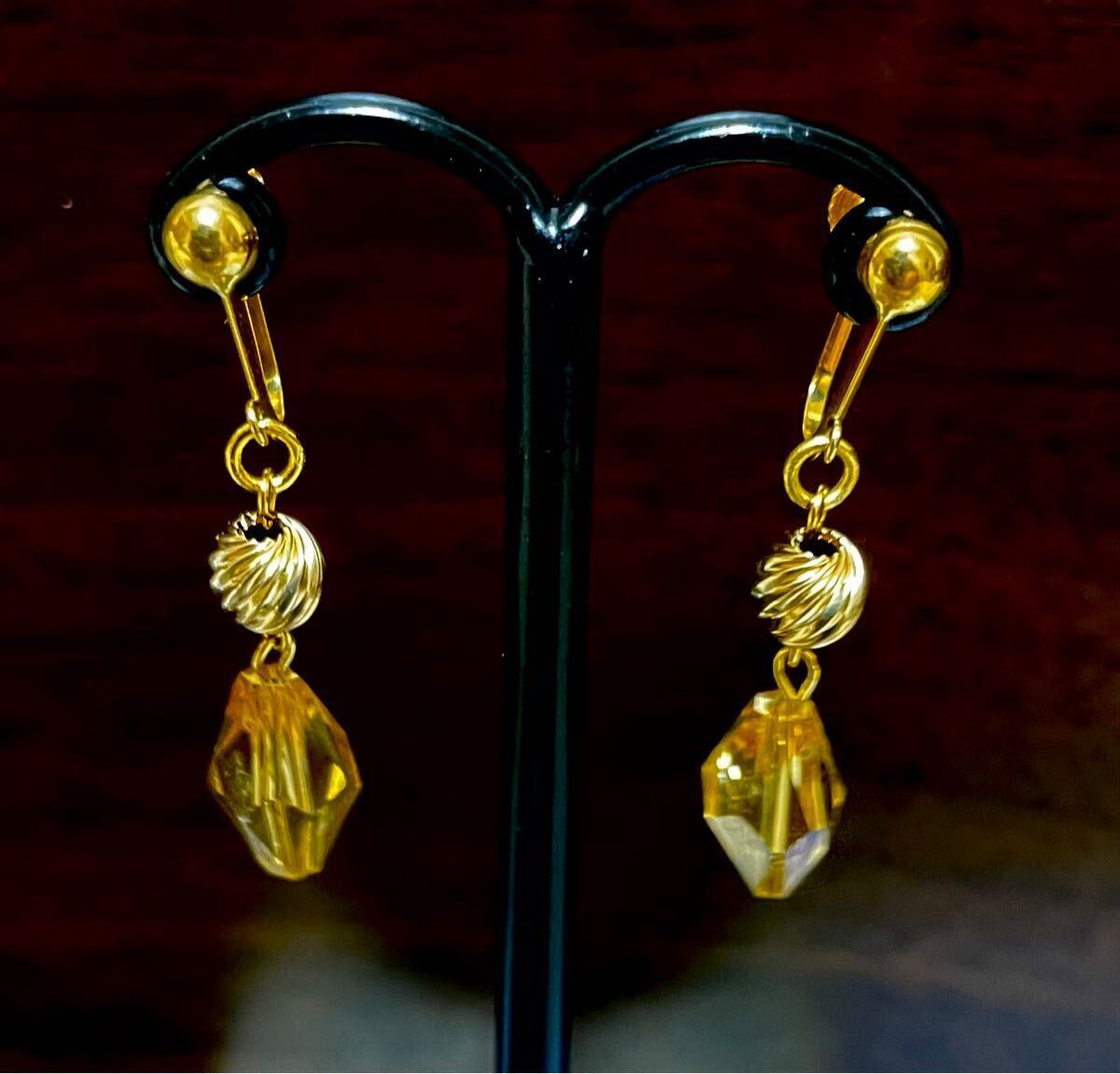 Yahoo!オークション - 【新品】k18 .k14 シトリン イヤリング