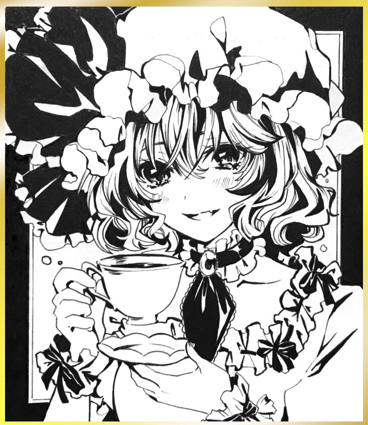 手描きイラスト☆東方project レミリア・スカーレット☆(手描き 手描きイラスト☆東方project レミリア・スカーレット☆(手描き