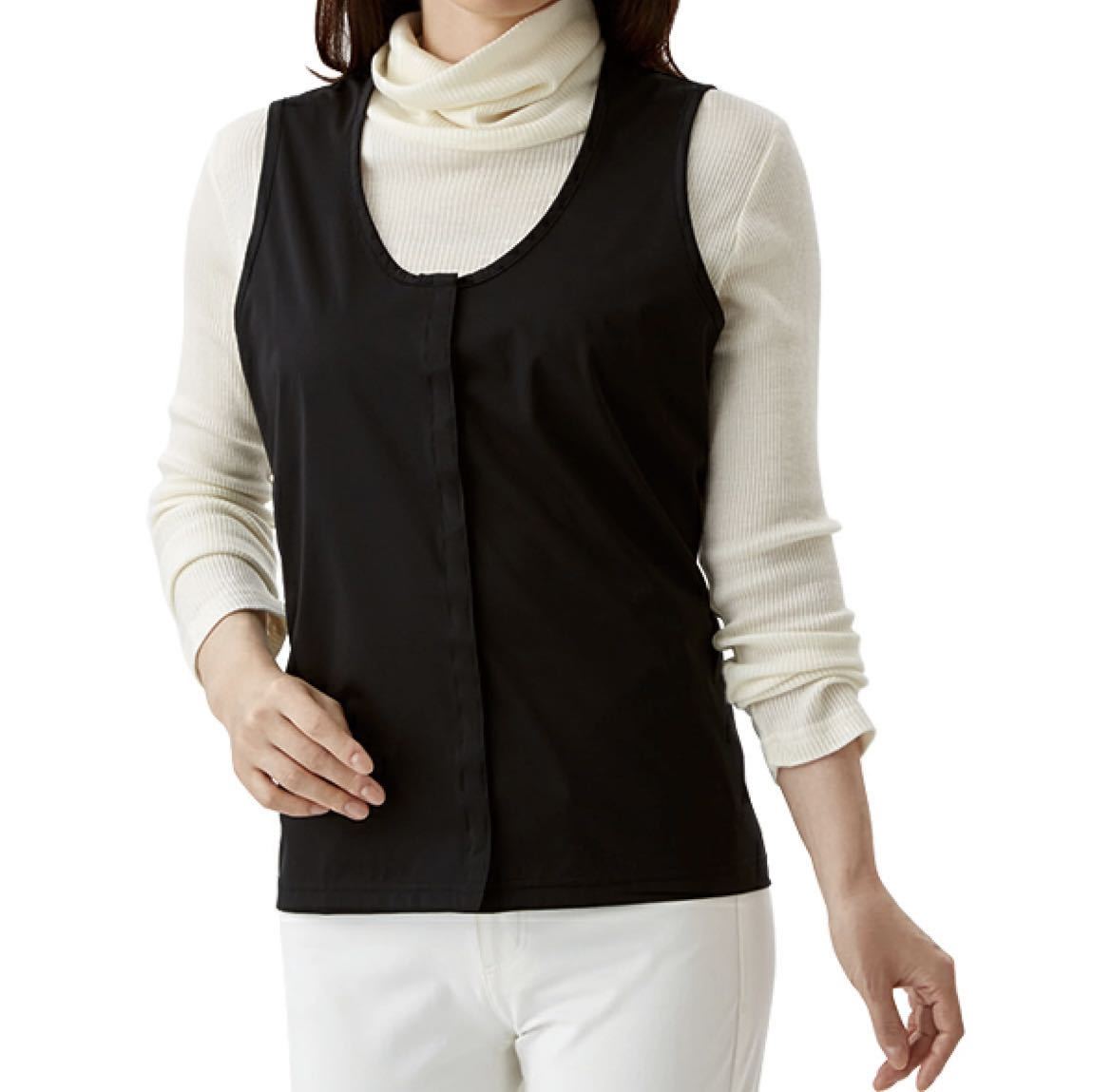 Yahoo!オークション - Mサイズ防風保温ストレッチベスト黒 定価2728円